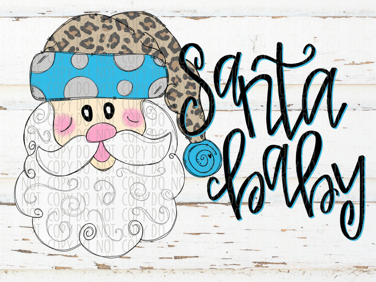 Santa Baby- Blue – 2 Moons Custom Designs
