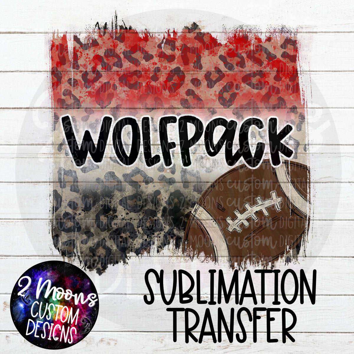 Wolfpack- Football Design- Sublimation Transfer – 2 Moons Custom Designs